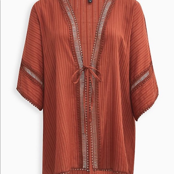 torrid | Tops | Torrid Rust Red Kimono Ruana | Poshmark